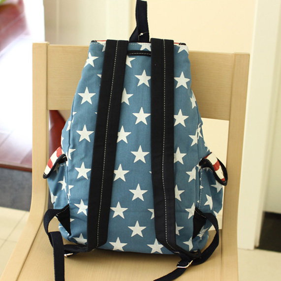 [grzxy6200014]cute Sweet Retro American Flag Strip Star Backpack on Luulla