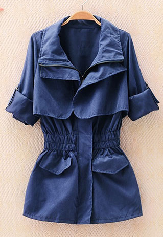 [grzxy6600201]european Ol Style Pure Color Coat on Luulla