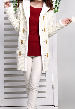 European Style Leisure Thick Pure Color Knit Cardigan [grzxy6600211] on ...