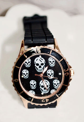 Punk Style Skull Print Watch For Lovers [grzxy61500008] on Luulla