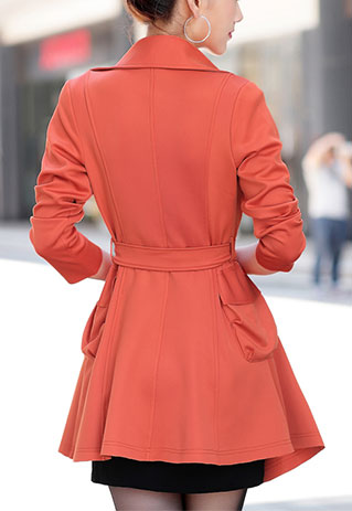 Asym Hem Notched Lapel Belted Open Front Coat Jacket [grzxy6601446] on ...