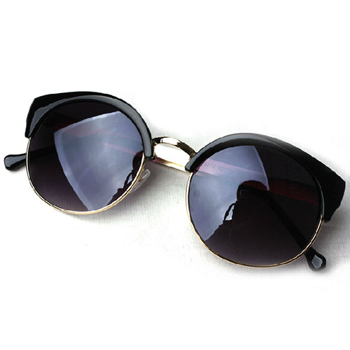 [grzxy61000050]vintage Chic Metallic Round Frame Sunglasses Shades on ...