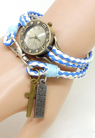[grzxy61500001]retro Classical Cross Multi-layers Leather Strap ...