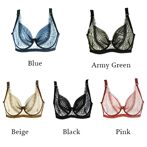 Sexy Deep-v Gather Sheer Lace Adjustable Underwire Bra [grzxy6601039 ...