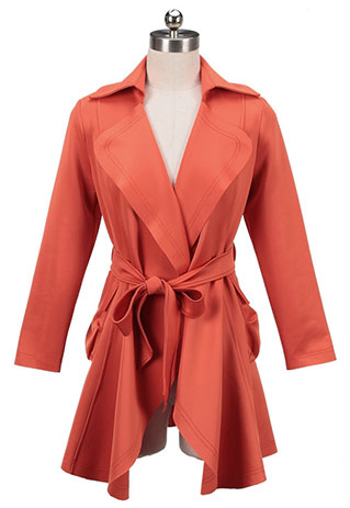 Asym Hem Notched Lapel Belted Open Front Coat Jacket [grzxy6601446] on ...